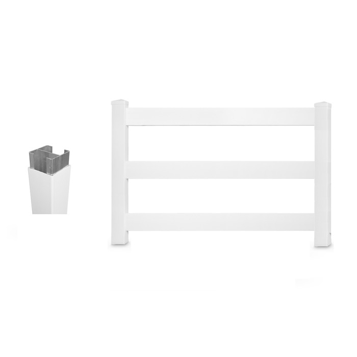 3 Rail Ranch Rail Gate Kit With Aluminum Insert - 3 Rail Ranch Project ...