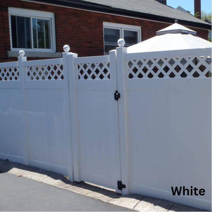 8' Ashton™ Privacy Fence With Lattice | Weatherables