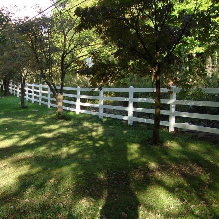 4-Rail Vinyl Ranch Rail | Vinyl Fencing | Weatherables